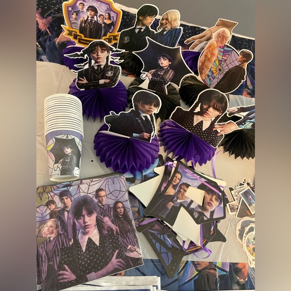 Party Supplies | Wednesday Addams From The Addams Family Themed Party ...